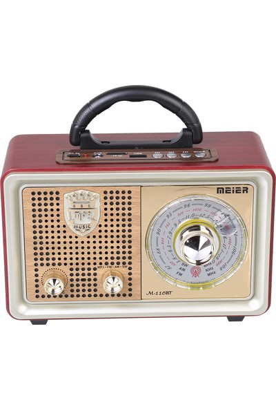 Meirer M 110Bt Bluetoothlu Usb Sd Dvs Nostaljik Radyo Fm Am Sw
