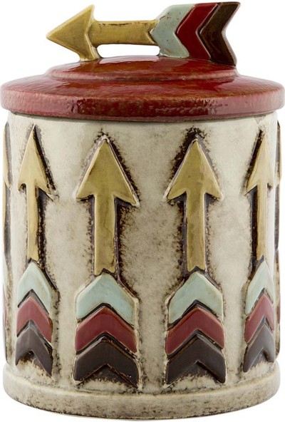 Vitale Slim Ok Figürlü Kapaklı Dekoratif Kavanoz