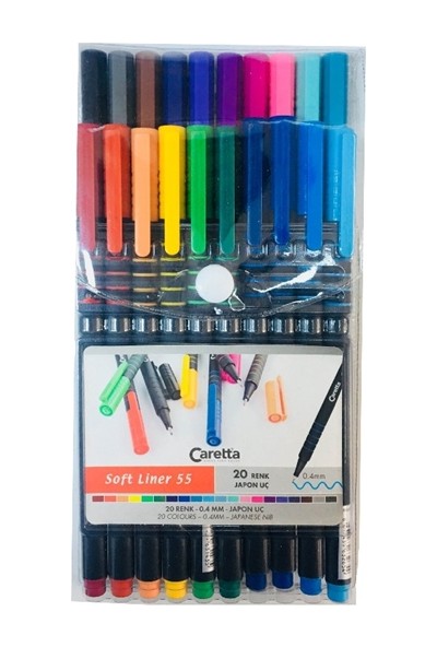 Caretta Soft Liner 55 Kalem 0,4mm 20 Renk Set N:CS.55/20.PVC Caretta Soft Liner 55 Kalem 0,4mm 20 Renk Set N:CS.55/20.PVC