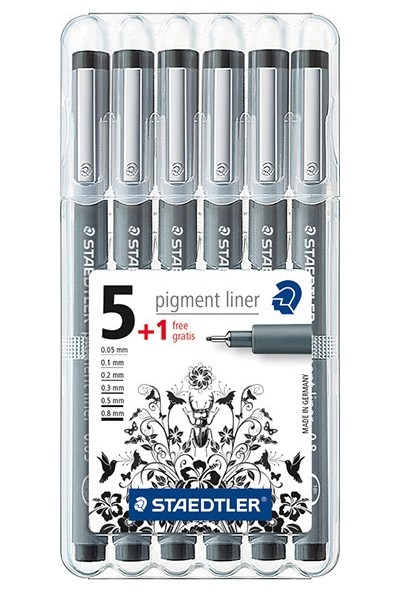 Staedtler Pigment Liner 4+2 Set N:308 SB6P