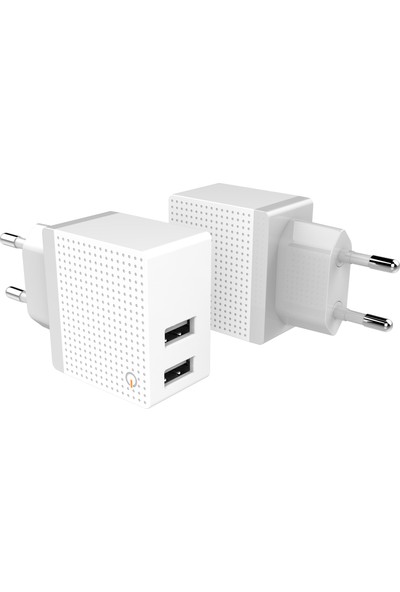 Emie Boo Travel Charger 2 Port Travel Charger - 2.4A - 12W