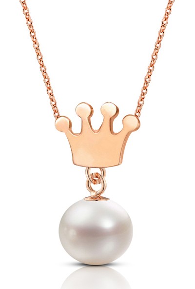 Goldstore 14 Ayar Altın Taç İnci Kolye GP41884