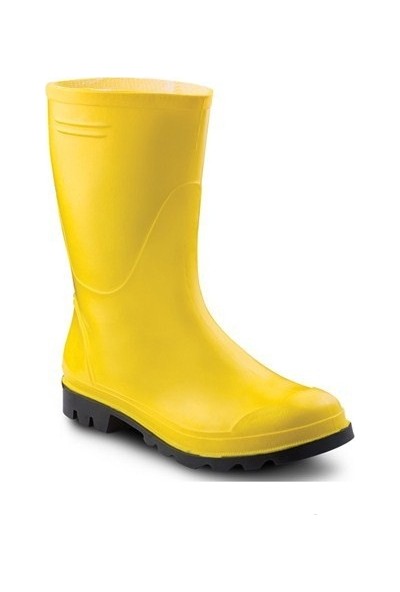 Ulaş PVC İşçi Çizmesi Merdane Kısa Sarı