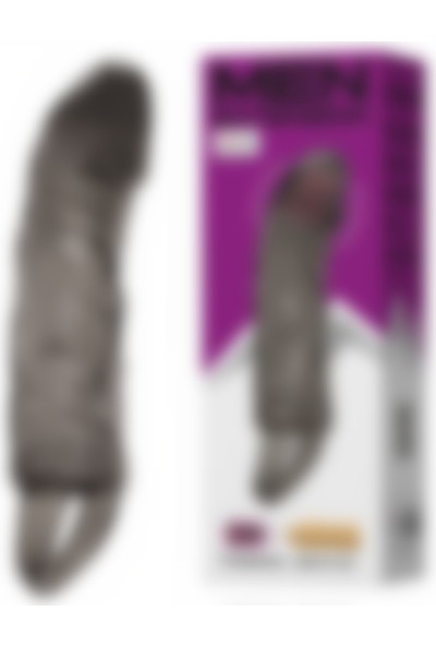 Pretty Titreşimli Penis Kılıfı 5 cm Dolgulu Uzatmalı Prezervatif Vibratör