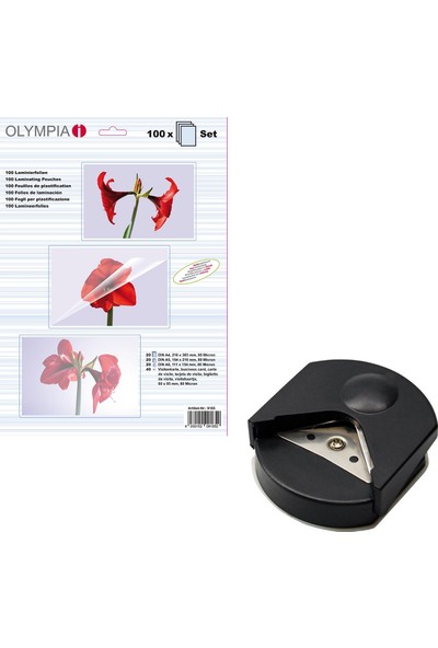 Olympia Karışık PVC Poşeti 80 Micron + Olympia S100 Köşe Kesme Aparatı