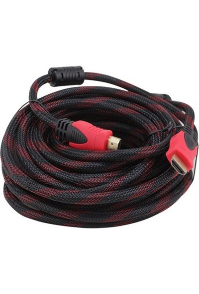 Whitecom 15 Metre Filtreli Hasır Sargılı Altın Uçlu Hdmi Görüntü Kablosu 3D 14V Whitecom 15 Metre Filtreli Hasır Sargılı Altın Uçlu Hdmi Görüntü Kablosu 3D 14V