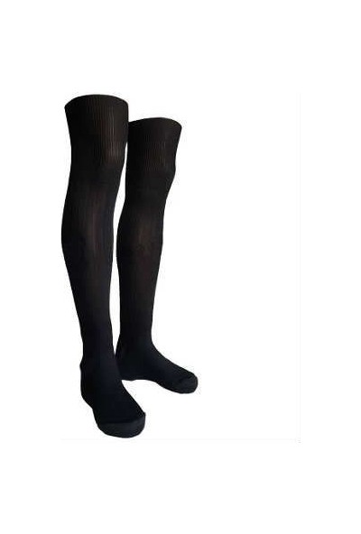 Evox Tam Profesyonel Yetişkin Futbol Çorabı, Tozluk, Konç Siyah