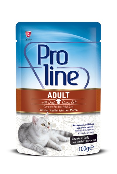 Prolıne Kedi Dana Etli Pouch Jelly Konserve 100 Gr Prolıne Kedi Dana Etli Pouch Jelly Konserve 100 Gr