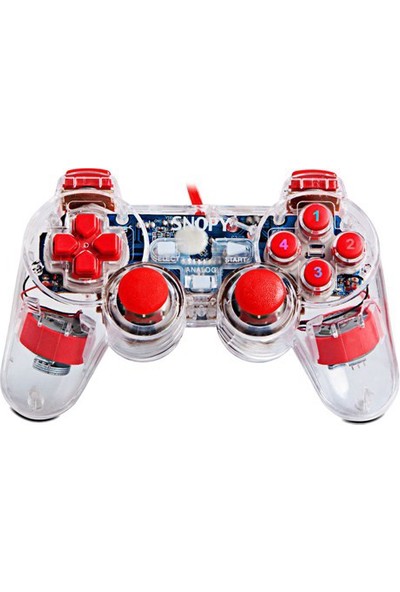 Snopy SG-502 USB Double Shock Şeffaf Joypad