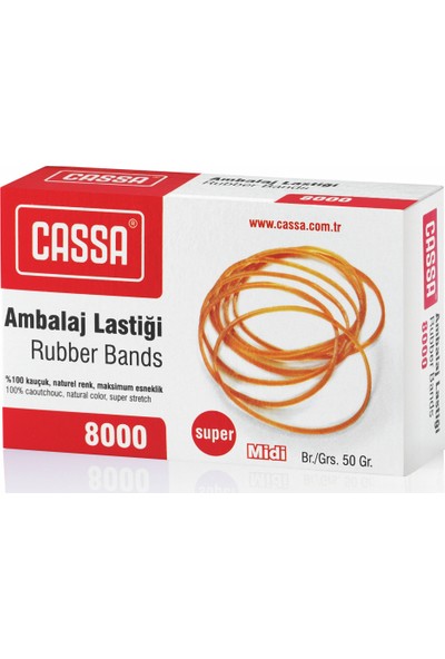 Cassa % 100 Kauçuk Ambalaj Lastiği - 50 Gr. - Midi