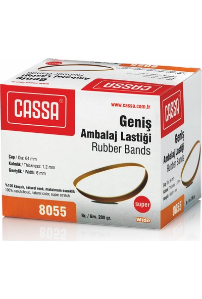 Cassa % 100 Kauçuk Ambalaj Lastiği - 200 Gr. - Geniş