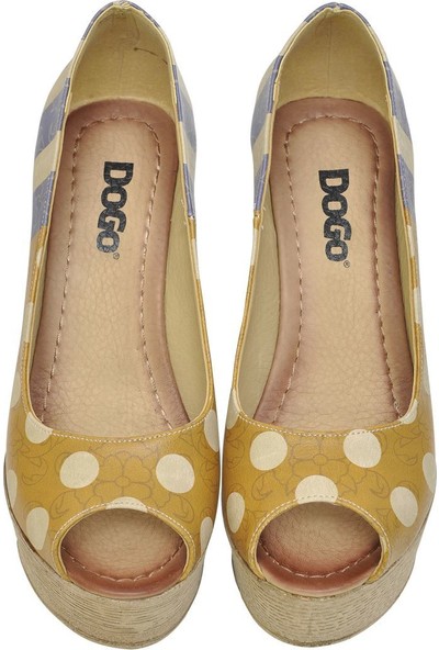 Dogo Stripes An Dots / Tasarım Baskılı Vegan / Magda Kadin Sandalet