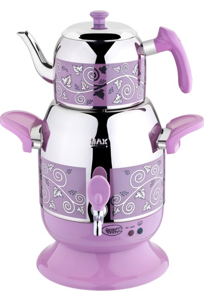 Özkent Menekşe Semaver Desenli Lila