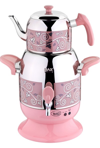 Özkent Menekşe Semaver Desenli Pembe