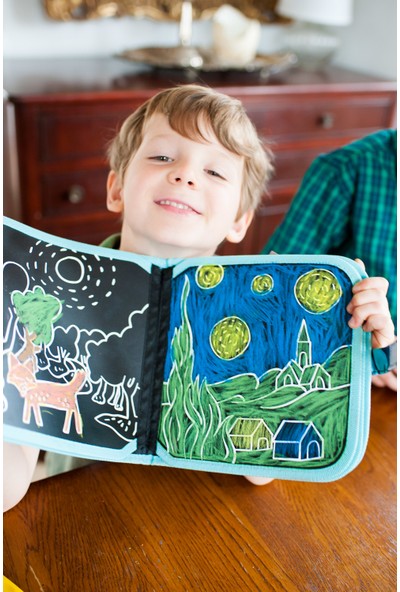 Unigo Boyama Kitabı Van Gogh - Renkli Tozsuz Tebeşirli Unigo Boyama Kitabı Van Gogh - Renkli Tozsuz Tebeşirli