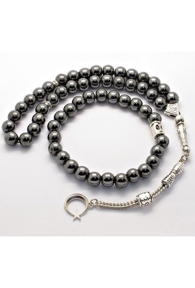 Tesbih Deposu Doğal Hematit Taşı Tesbih Ve Bileklik Set
