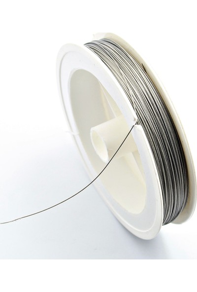 Tesbih Deposu Çelik İp Tesbih Takı Boncuk İpi 100 Metre - 0.45 Mm