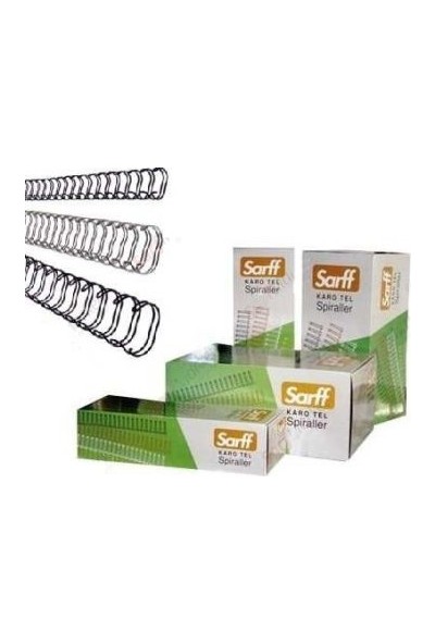 Sarff Karo Tel Spiral Kutu 3/8-7.9mm Gümüş Sarff Karo Tel Spiral Kutu 3/8-7.9mm Gümüş
