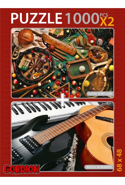 Gordion Musical Instrument & Sports 2X1000 Parça Puzzle Takım Gordion Musical Instrument & Sports 2X1000 Parça Puzzle Takım
