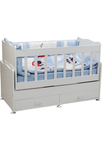 Esertrade 2 Çekmeceli Beşik Beyaz