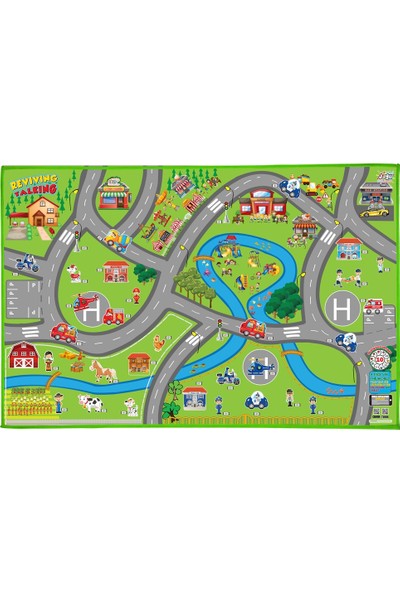 Akar Oyuncak Jagu Konuşan Oyun Halısı City 150 x 100 cm