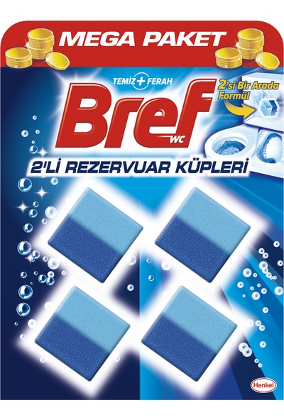 Bref WC Temizleme Küpü Aktif Rezervuar Blok 2'li Özel Paket Bref WC Temizleme Küpü Aktif Rezervuar Blok 2'li Özel Paket