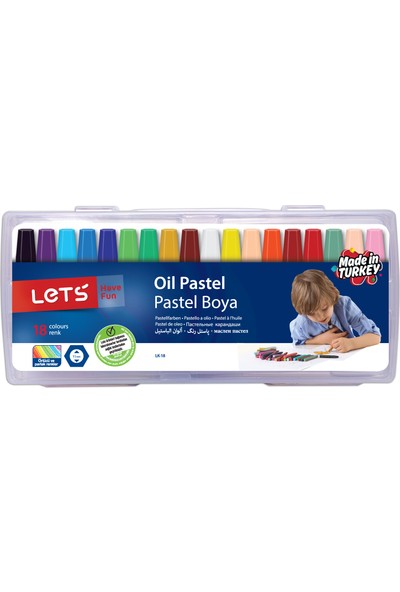 Lets 18 Renk Pastel Boya Plastik Çantalı