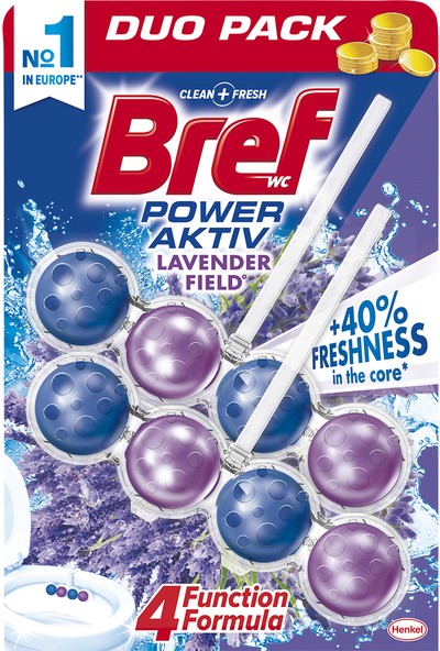 Bref Power Aktiv Katı Tuvalet Bloğu Lavanta İkili Bref Power Aktiv Katı Tuvalet Bloğu Lavanta İkili