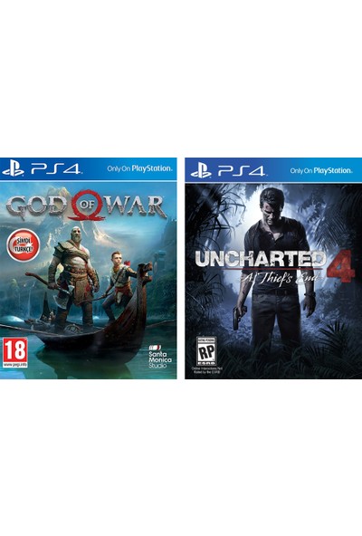 God Of War + Uncharted 4 PS4 Oyun