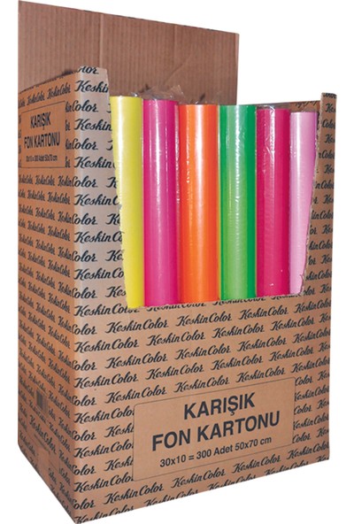 K.Color 35*50 160Gr 10Lu Karışık Poş. Fon Kartonu K.Color 35*50 160Gr 10Lu Karışık Poş. Fon Kartonu