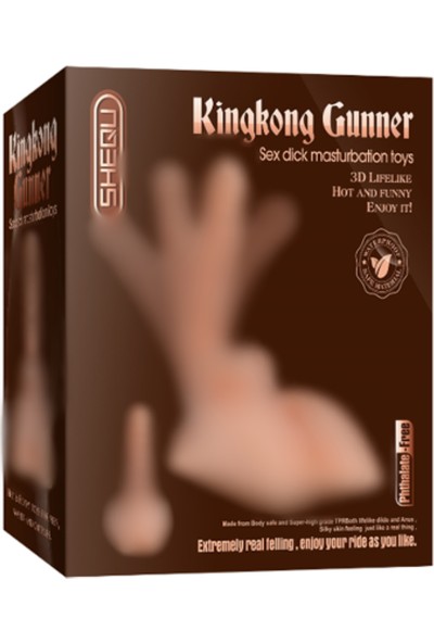 Shequ King Kong Gunner Realistik Full Oynar Başlı Penis Dildo
