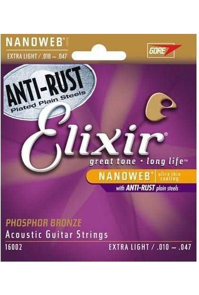 Elixir Nanoweb Phosphor Bronze Akustik Gitar Teli (10-47) Elixir Nanoweb Phosphor Bronze Akustik Gitar Teli (10-47)