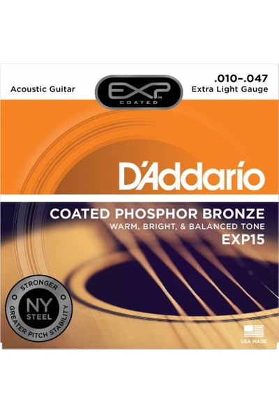 D'Addario EXP10 Extra Light 80/20 Akustik Gitar Teli (10-47) D'Addario EXP10 Extra Light 80/20 Akustik Gitar Teli (10-47)