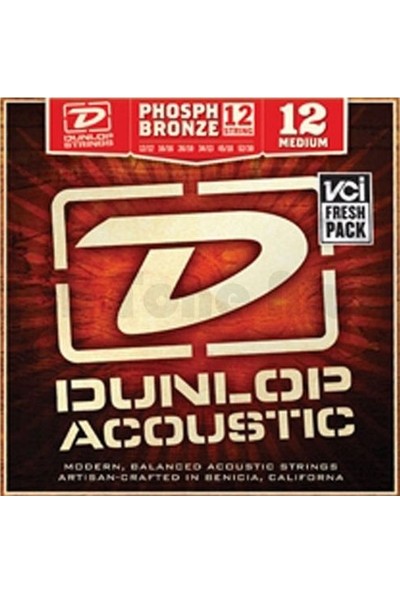 Jim Dunlop DAP1252J Medium 12 Telli Akustik Gitar Teli (12/12–52/30) Jim Dunlop DAP1252J Medium 12 Telli Akustik Gitar Teli (12/12–52/30)
