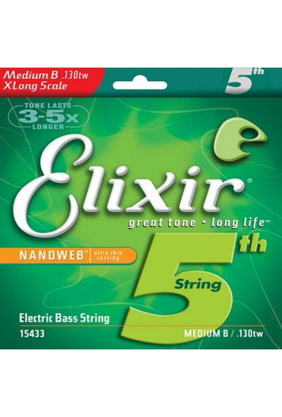 Elixir 15433 Nanoweb Tek Bas Gitar Teli (130) Elixir 15433 Nanoweb Tek Bas Gitar Teli (130)