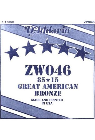 D'Addario ZW046 Tek Akustik Gitar Teli (46)