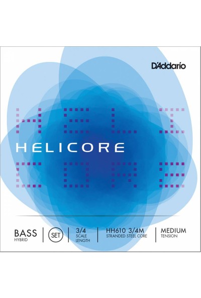 D'Addario HP610 3/4M Helicore Hybrid Kontrabas Teli D'Addario HP610 3/4M Helicore Hybrid Kontrabas Teli
