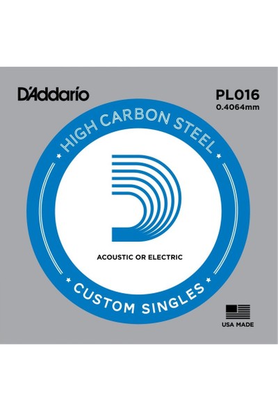 D'Addario PL016 Tek Elektro Gitar Teli (16) D'Addario PL016 Tek Elektro Gitar Teli (16)