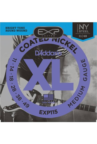 D'Addario EXP115 Elektro Gitar Teli (011-049) D'Addario EXP115 Elektro Gitar Teli (011-049)