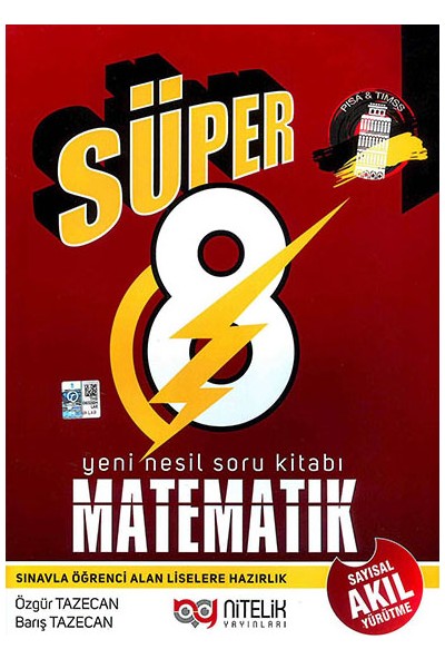 Nitelik Yayınları 8. Sınıf Süper Matematik Soru Kitabı - Özgür Tezecan Nitelik Yayınları 8. Sınıf Süper Matematik Soru Kitabı - Özgür Tezecan