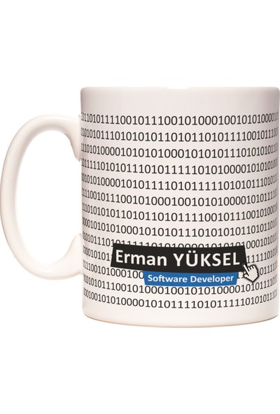 Yazılımcı Coder Kişiye İsme Özel Meslek Kupa Bardak