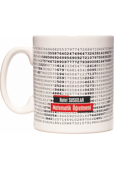 Matematik Öğretmeni İsme Özel Meslek Kupa Bardak
