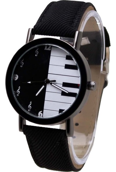 Modaroma Piyano Siyah Kordon Kol Saati 2