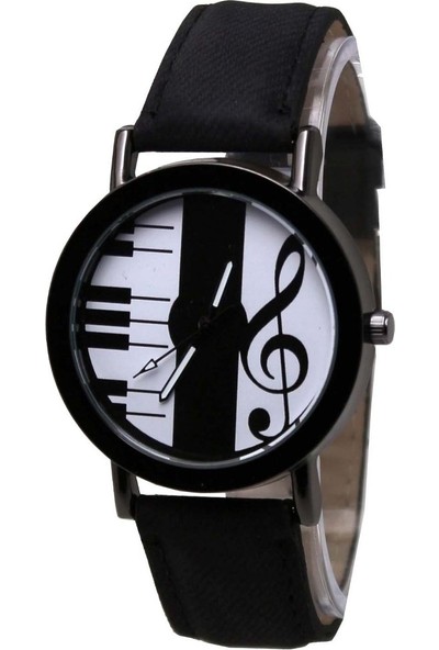Modaroma Piyano Siyah Kordonlu Kol Saati