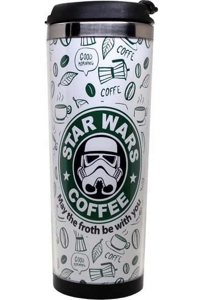Modaroma Star Wars Coffe Beyaz Termos Bardak Modaroma Star Wars Coffe Beyaz Termos Bardak