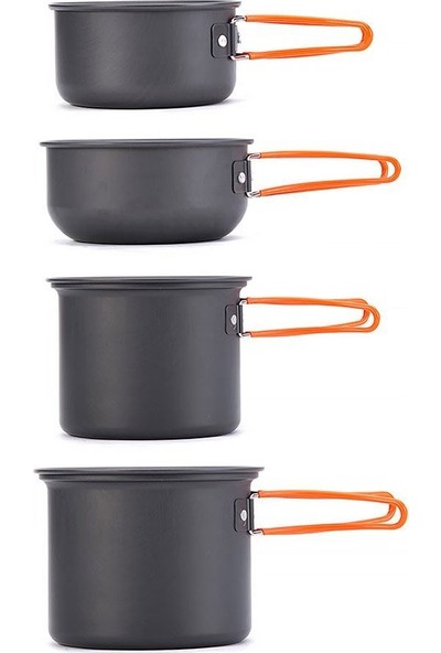 Naturehike 4 Parça Kamp Tencere Seti NH 15T401G Naturehike 4 Parça Kamp Tencere Seti NH 15T401G