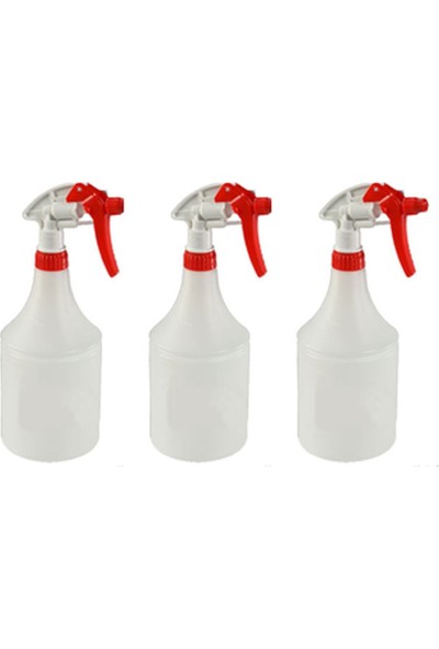 Kimyasal Dayanıklı Sıvı Püskürtme (Sprey) Şişesi 1 lt. x 3 Adet.