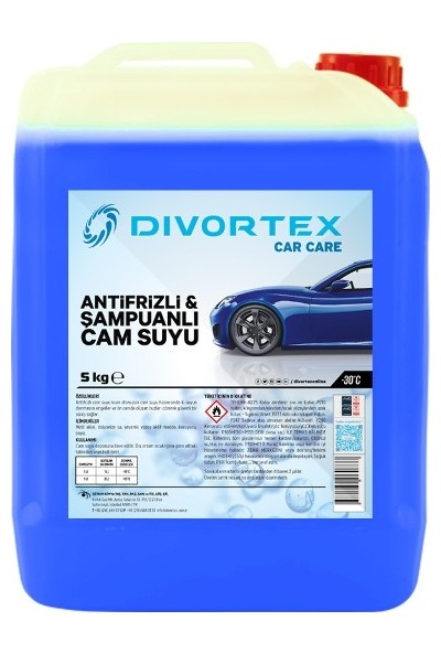 Divortex - 30° Antifrizli & Şampuanlı Cam Suyu 5 lt.