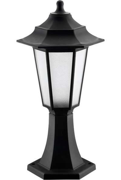 Horoz Begonya Siyah E 27 Bahçe Babaüstü Set Üstü Fener Kırılmaz