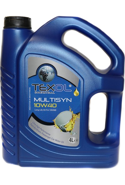 Texol Multisyn 10W-40 4 Litre Motor Yağı ( Üretim Yılı :2022)